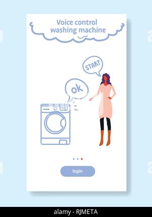 home washing machine controlled by woman smart tech recognizes commands ...