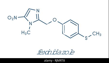 Fexinidazole antiprotozoal drug molecule. Skeletal formula Stock Vector ...