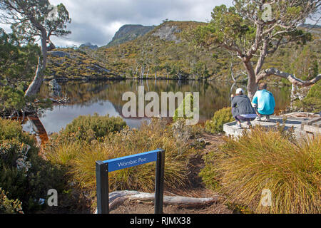 Wombat Pool at Cradle Mountain in Tasmania Australia Stock Photo - Alamy