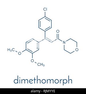 Dimethomorph fungicide molecule. Skeletal formula Stock Vector Image ...