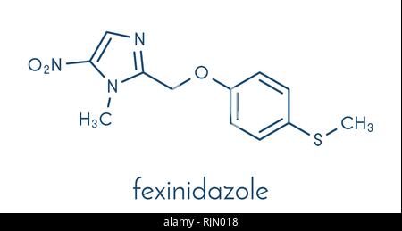 Fexinidazole antiprotozoal drug molecule. Skeletal formula Stock Vector ...