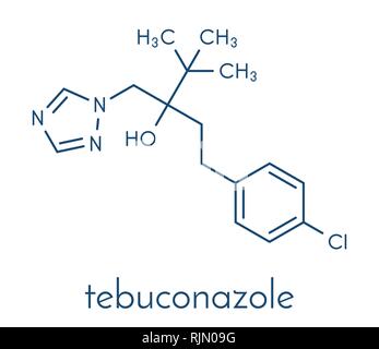 Tebuconazole fungicide molecule. Skeletal formula Stock Vector Image ...