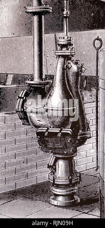 Illustration showing a Pulsometer steam pump; a pistonless pump which ...
