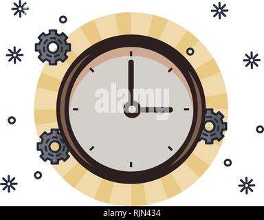 time clock cartoon Stock Vector Art & Illustration, Vector Image ...
