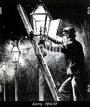 Gas Lighting, 19th Century Stock Photo - Alamy
