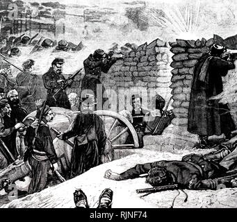 An engraving depicting a Paris Commune - the last stand of the ...