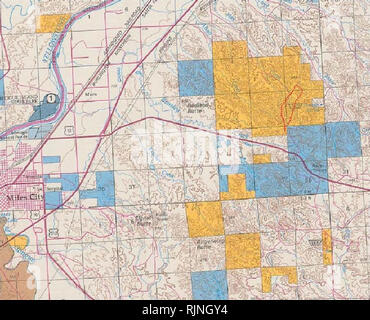 Map of Powder River in Montana Stock Photo - Alamy