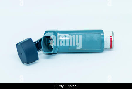 A blue inhaler Stock Photo - Alamy