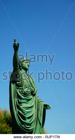 Statue of the Roman Emperor Nero, Anzio, Italy Stock Photo: 107647288 ...