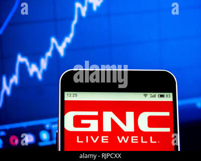 GNC Company logo seen displayed on smart phone Stock Photo - Alamy