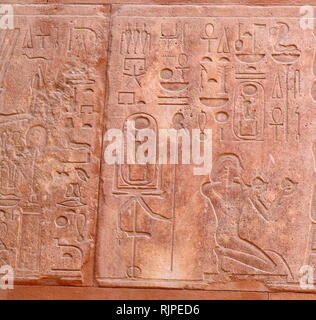 A photograph taken of the Red Chapel of Hatshepsut (the Chapelle Rouge ...