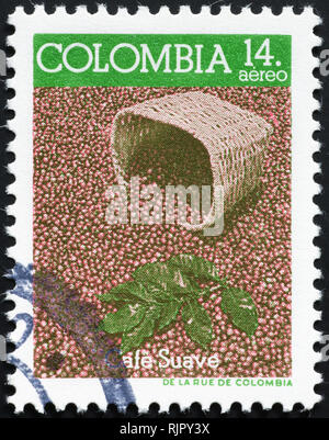 Collection of coffee beans on old wooden table, close up Stock Photo ...