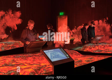 Interactive volcano exhibition, Lava Centre, Hvolsvollur, Iceland Stock ...