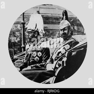 King George V seen here with Kaiser Wilhelm II en-route to Buckingham ...