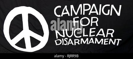 CND Campaign for Nuclear Disarmament symbol painted on wall graffiti ...