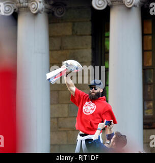 Boston, USA. 5th Feb, 2019. Celebrating Suber Bowl win in Boston on ...