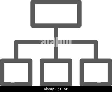 Hierarchical structure vector icon isolated on transparent background, Hierarchical structure ...