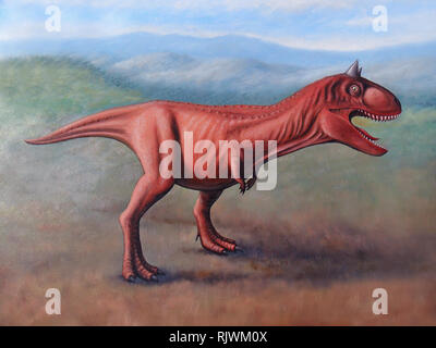Carnotaurus was a carnivorous theropod dinosaur with horns on its head ...