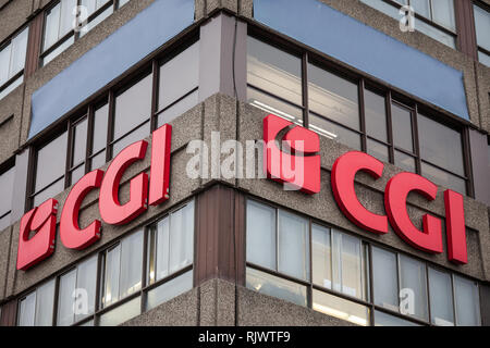 MONTREAL, CANADA - NOVEMBER 4, 2018: CGI Group on their headquarters in ...