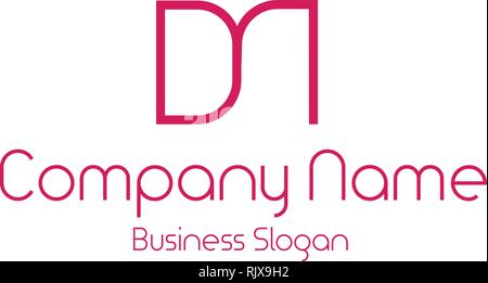 MD M D Letter Logo with Pink Letters and Purple Color Particles Dots ...