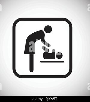 simple baby change room symbol icon sign vector isolated on white ...