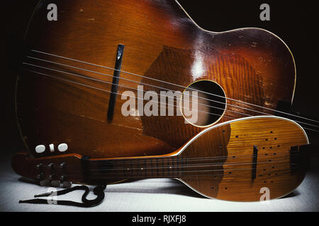 Original string instrument called Tamburica Cello, from Balkans. Part ...