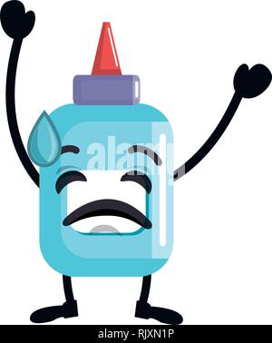 Cartoon glue, school character or mascot, back to school stationery ...