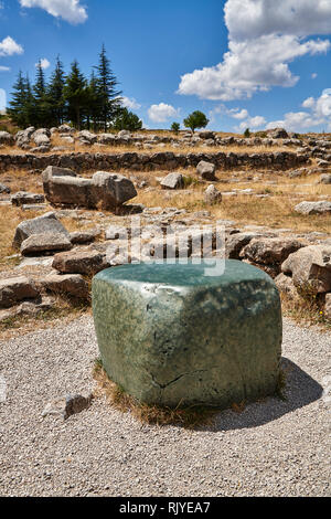 The Green Stone of Temple 1 at The Hittite Capital City of Hattusa ...