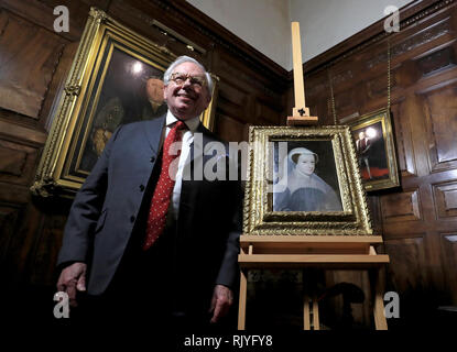 Photo call for historian David Starkey unveiling a rare portrait of ...