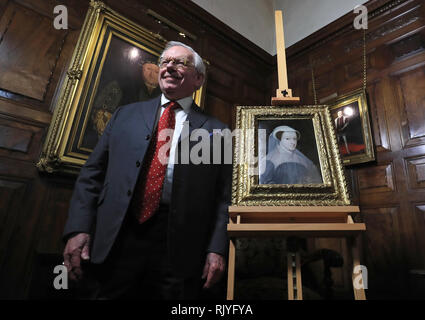 Photo call for historian David Starkey unveiling a rare portrait of ...