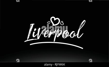 liverpool city hand written text with red heart suitable for logo or ...