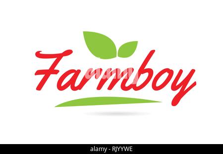 Farmboy vector logo or icon, green background farmboy logo Stock Vector ...