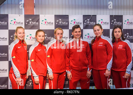 Riga, Latvia. 8th Feb 2019. Sheetal Iyer, Head Tennis referee, during ...