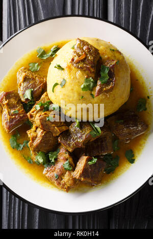 Puerto Rican Mofongo made from plantains, garlic and chicharron served ...