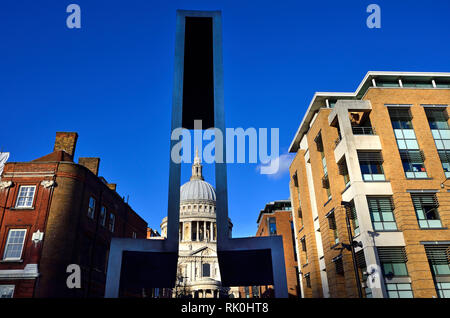 St Pauls Cathedral, London,with HSBC gates and Christmas tree taken at ...