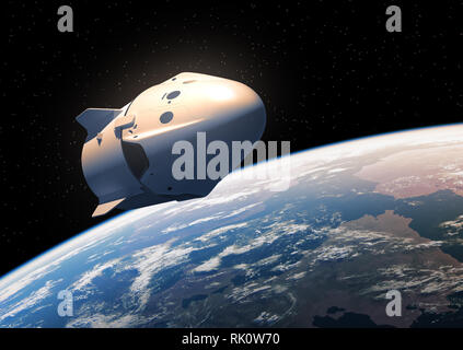 Commercial spaceship in outer space Stock Photo - Alamy