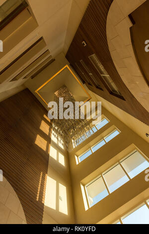 A low angle shot of a ceiling of a modern building in Maldives Stock ...