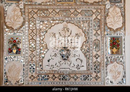 Sheesh Mahal, the Mirror Palace, a famous palace in the third courtyard ...
