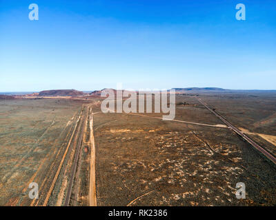Aerial of the mining village at Iron Knob South Australia Stock Photo ...