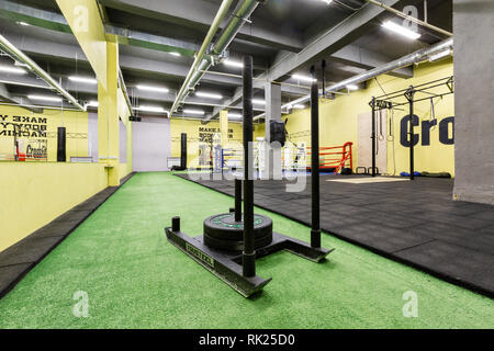 Russia, Nizhny Novgorod - January 30, 2017: Interior of the gym for ...