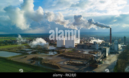 Aerial view of the Nordzucker sugar factory in Uelzen (Lower Saxony ...
