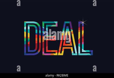 deal word typography design in gold or golden color suitable for logo ...