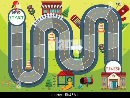 Fun maze game template illustration Stock Vector Image & Art - Alamy