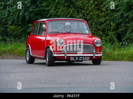 Early Morris Minor small British classic car Stock Photo - Alamy