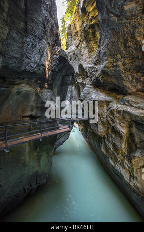 The Aare Gorge in the Swiss mountains Stock Photo - Alamy