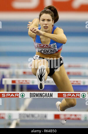 Alice Hopkins in action during the Women's Long Jump on day one of the ...