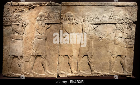 Assyrian Relief of the Banquet of Ashurbanipal From Nineveh N Palace ...