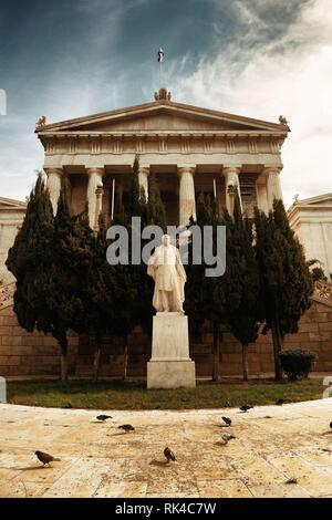 National Library building in Athens, Greece Stock Photo - Alamy