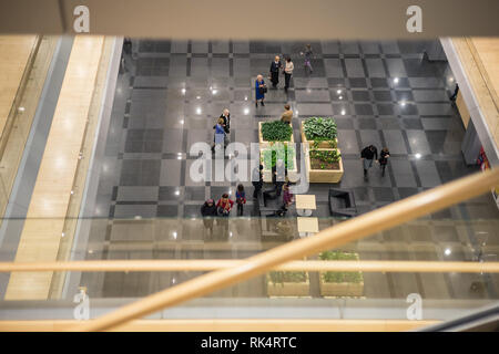 RIGA, LATVIA - January, 2018: Interior space of Latvian National ...