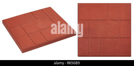 squared paving tile isolated, top view. Sidewalk pavement pattern ...